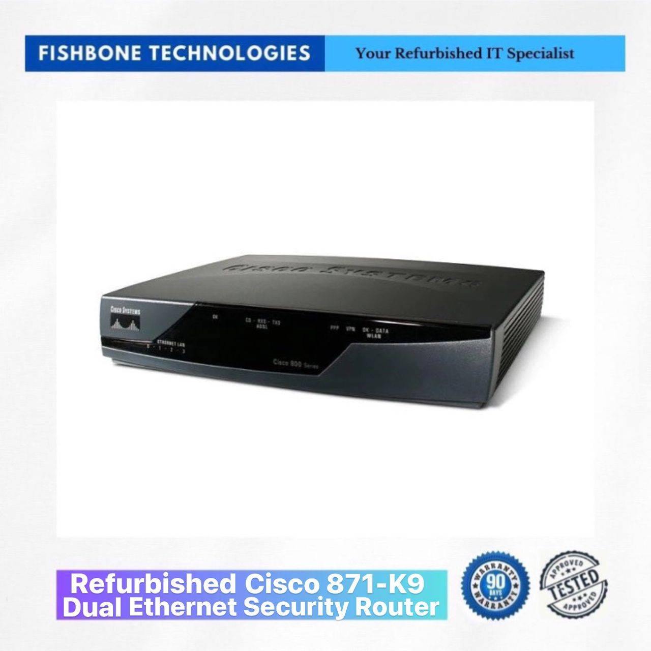 Refurbished Cisco 871-K9 Dual Ethernet Security Router